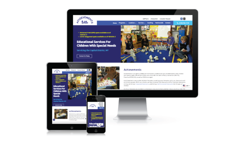 Achievements Website Design | Capital District Digital